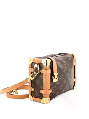 LOUIS VUITTON Side Trunk Handbag Monogram Canvas Mm Satchel - Brown
