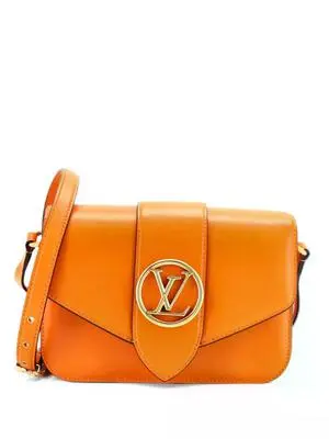 LOUIS VUITTON Pont 9 Bag Leather Crossbody Bag - Orange