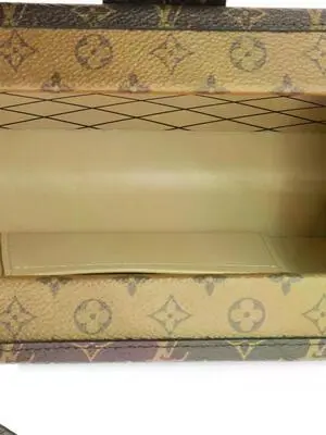 LOUIS VUITTON Petite Malle Handbag Reverse Monogram Canvas Clutch Bag