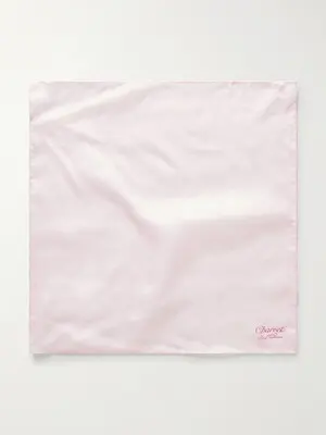 Charvet Logo-print Silk-twill Pocket Square