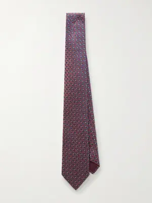 Charvet 8.5cm Silk-jacquard Tie - Red