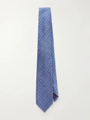Charvet 8.5cm Silk-jacquard Tie - Blue