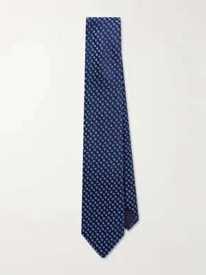 Charvet 8.5cm Silk-jacquard Tie - Blue