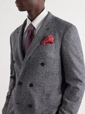 Charvet Logo-print Silk-twill Pocket Square