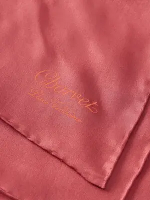Charvet Logo-print Silk-twill Pocket Square