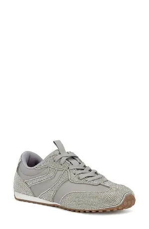 AZALEA WANG Tempo Rhinestone Sneaker - Grey