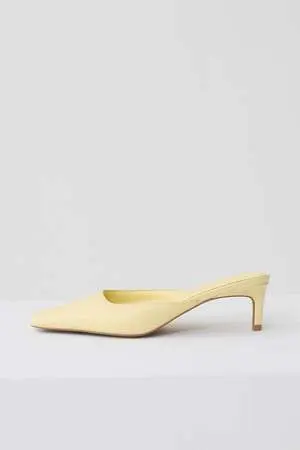 Meshki Stevie Pointed Square Toe Mule - Yellow