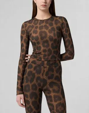 Philipp Plein Tulle Bodysuit - Leopard