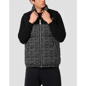 Philipp Plein Nylon Vest Monogram - Black