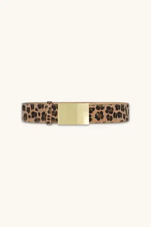 THE NOLI SHOP Bianca Suede Belt - Leopard