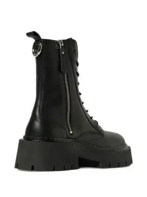 VIC MATIE Lace-up Leather Ankle Boots