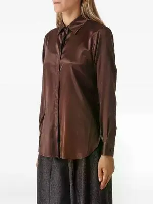 Tagliatore Andra Satin-finish Long-sleeve Shirt