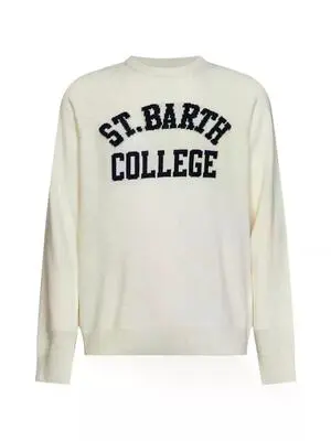 MC2 SAINT BARTH Intarsia-knit Raglan-sleeve Sweater - Neutrals