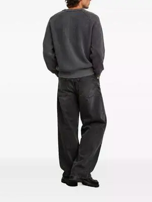 FERRAMENTA Ribbed-knit Raglan-sleeve Sweater