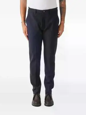 NINE:INTHE:MORNING Yoga Pressed-crease Tailored Trousers - Blue