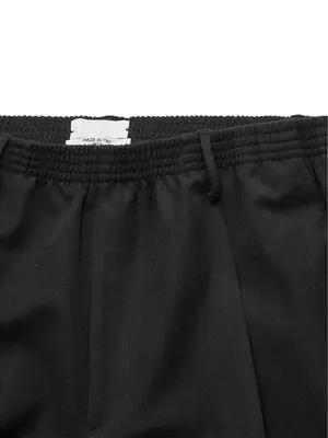 CELLAR DOOR Elasticated-waist Pleated Trousers - Black