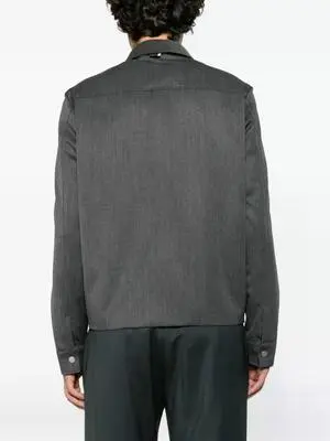 LOW BRAND Zip-up Flap-pocket Shirt Jacket