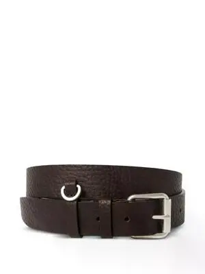 Studio Nicholson Trieste Grained Leather Belt - Brown
