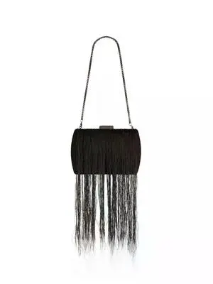 GEMY MAALOUF Fringe-detail Chain-strap Clutch Bag