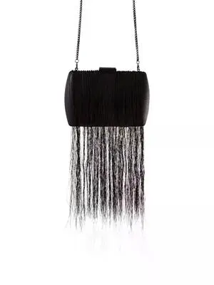 GEMY MAALOUF Fringe-detail Chain-strap Clutch Bag