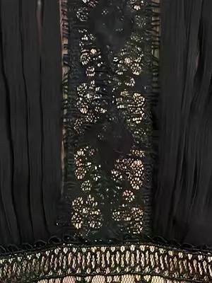 Tadashi Shoji Lace-panelled Pleated Midi Dress