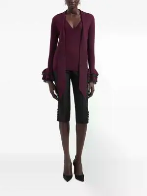 Nina Ricci Ruffled Lace-trim Sweater