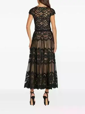 Tadashi Shoji Elzy Sequin-embellished Lace-overlay Midi Dress
