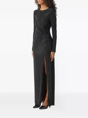 TWENTY FOURHAITCH Crystal-embellished Gathered Maxi Dress