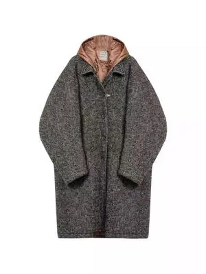 Mihara Yasuhiro Hooded Balmacaan Coat - Grey