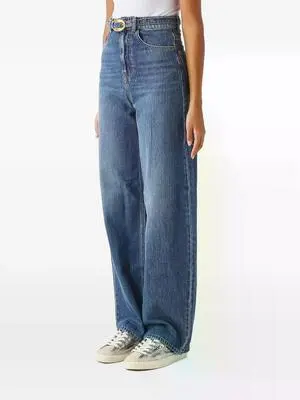 TWINSET Belted Wide-leg Jeans