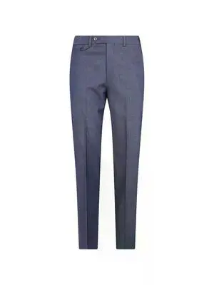 PT TORINO Pressed-crease Tailored Trousers - Blue