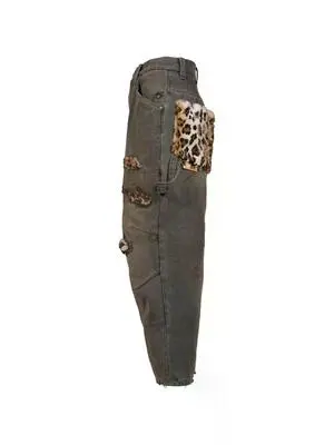 PDF Distressed Leopard-print Jeans