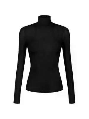Elisabetta Franchi Turtleneck Top In Lightweight Jersey Fabric