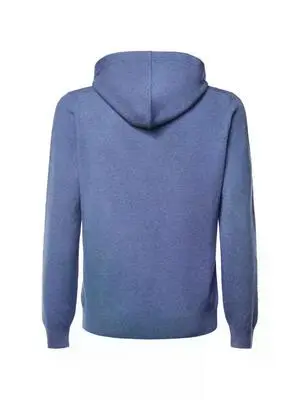 GALIANO Fine-knit Hoodie - Blue