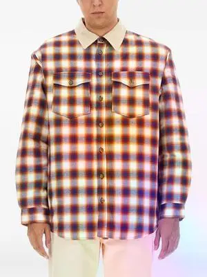MARANT Steeve Check-pattern Shirt Jacket - Neutrals