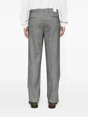 OFFICINA SARTORIALE Herringbone-pattern Pleated Trousers