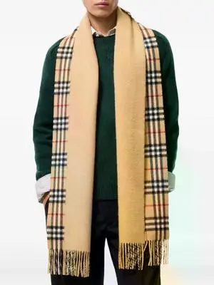Burberry Reversible Check Cashmere Scarf