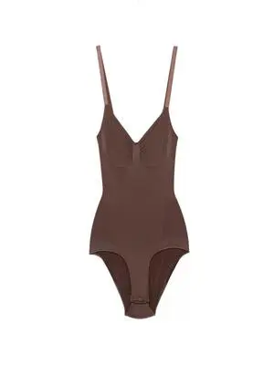 SKIMS Ruched-detail Sleeveless Bodysuit