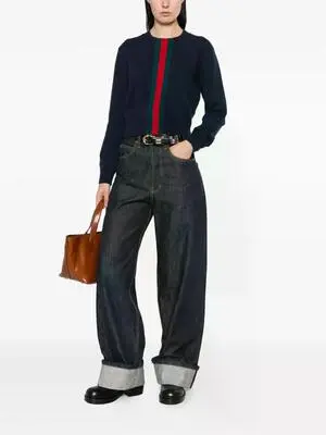 Gucci Knit Wool Sweater With Web