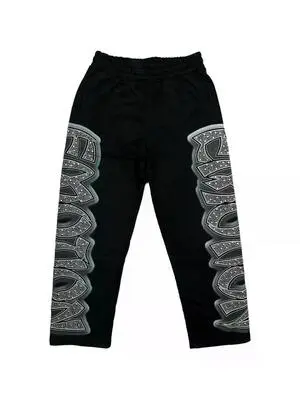 Mixed Emotion Midnight Rhinestone-embellished Track Pants