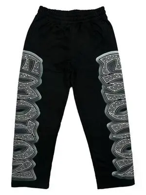 Mixed Emotion Midnight Rhinestone-embellished Track Pants