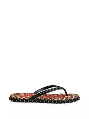 BRAVEST STUDIOS Breathe Leopard-print Flip Flops