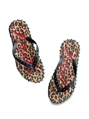 BRAVEST STUDIOS Breathe Leopard-print Flip Flops