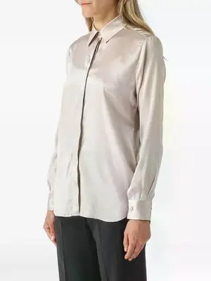 Tagliatore Andra Satin-finish Long-sleeve Shirt