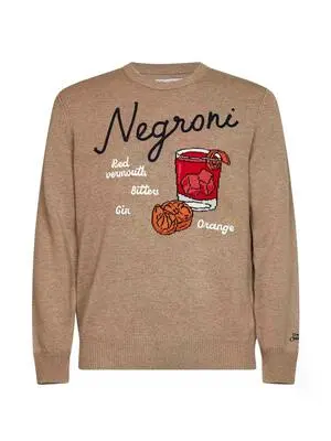 MC2 SAINT BARTH Intarsia-knit Embroidered Sweater - Neutrals