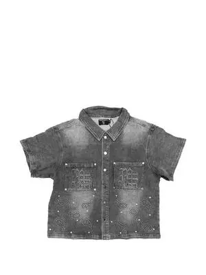 Mixed Emotion Paisley-print Denim Shirt