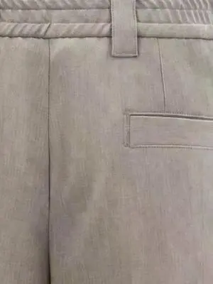 PAOLO PECORA Pressed-crease Straight-leg Trousers - Grey