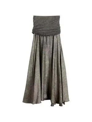DIESEL® Midi Skirt With Twisted Waist Section