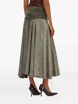 DIESEL® Midi Skirt With Twisted Waist Section