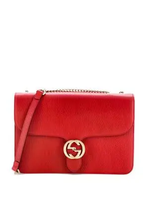 Gucci Interlocking Leather Medium Shoulder Bag